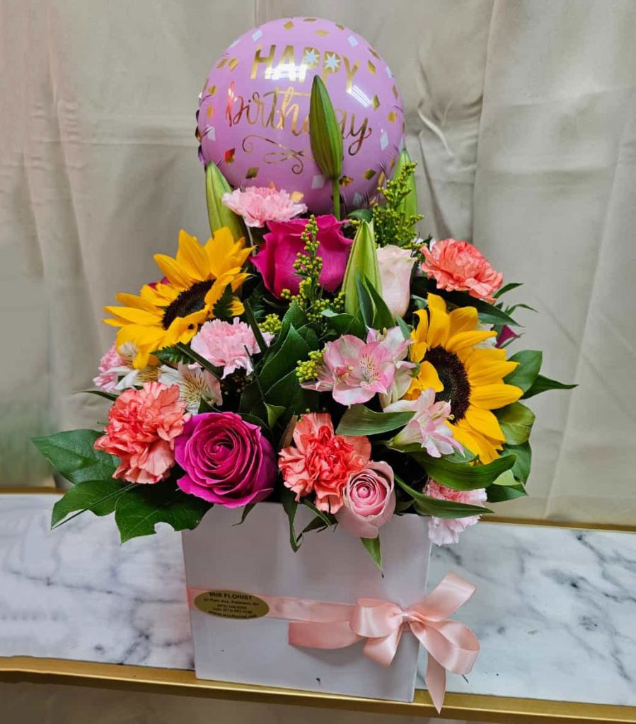 Happy Birthday mixed colors – Iris florist